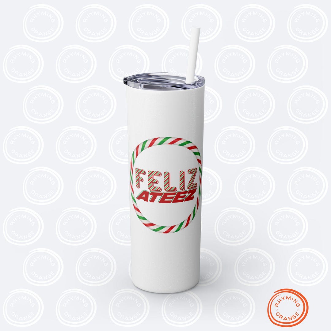 Personalized Ateez Holiday Insulated Tumbler, Custom feliz Ateez Coffee ...