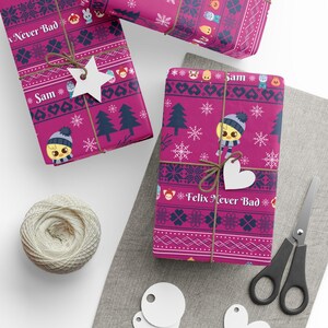Personalized Stray Kids Sweater Print Gift Wrap, Pink Custom Skzoo ...