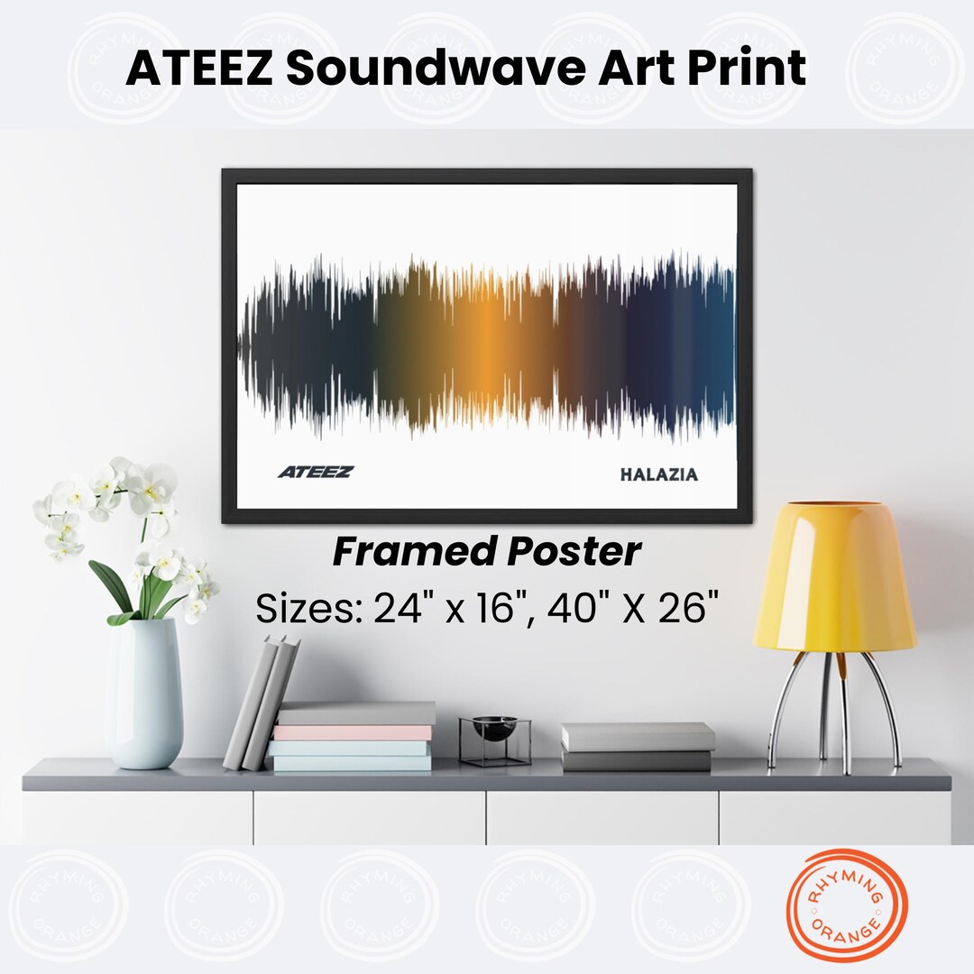 ATEEZ Soundwave Choose-your-song Framed Poster, ATZ Songs Large Wall ...