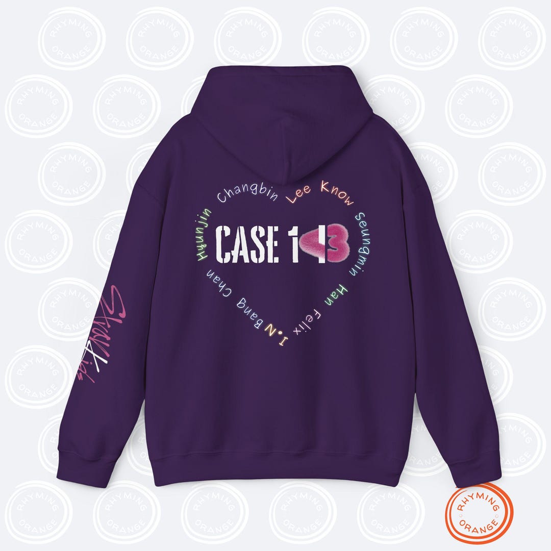 Stray Kids Case 143 Hoodie, SKZ Names Heart Design Hooded Sweatshirt ...