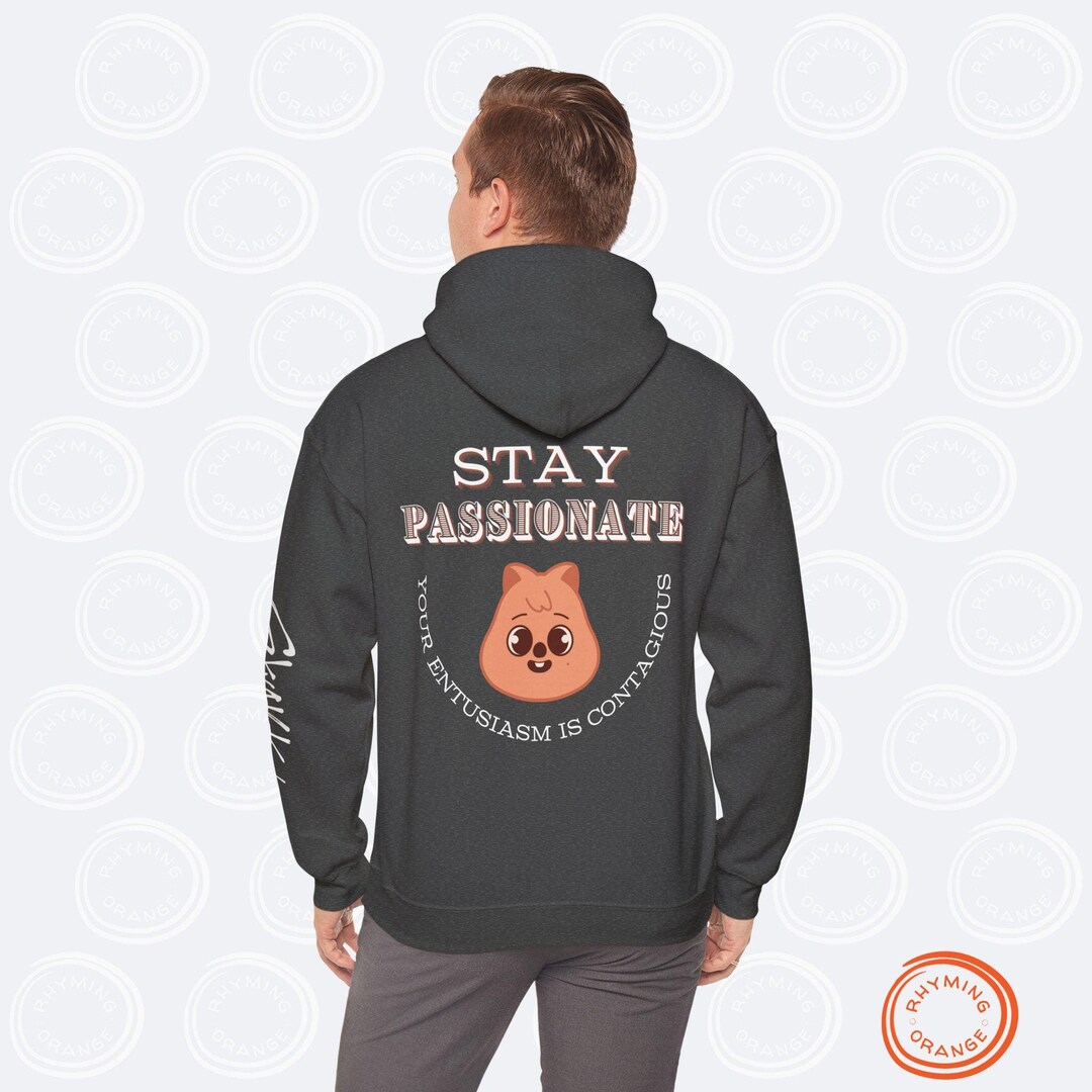 Stray Kids Motivational Hoodie, Skzoo Han Quokka Contrast Unisex Hooded ...