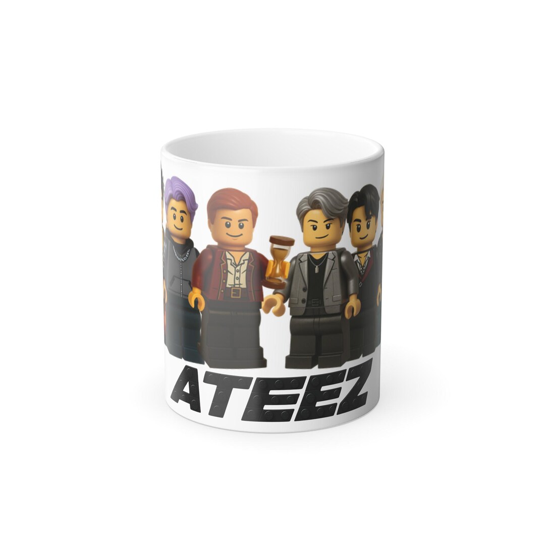 ATEEZ *color Changing* Minifig Mug, Fun K-pop Heat-sensitive Black Mug ...