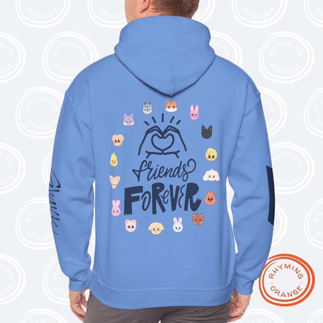 Skzoo + Aniteez = Friends Forever Hoodie, Staytiny Hand Heart Hooded ...