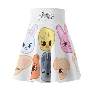 Stray Kids Skzoo All-over-print Skater Skirt, Straykids Clothes Merch ...