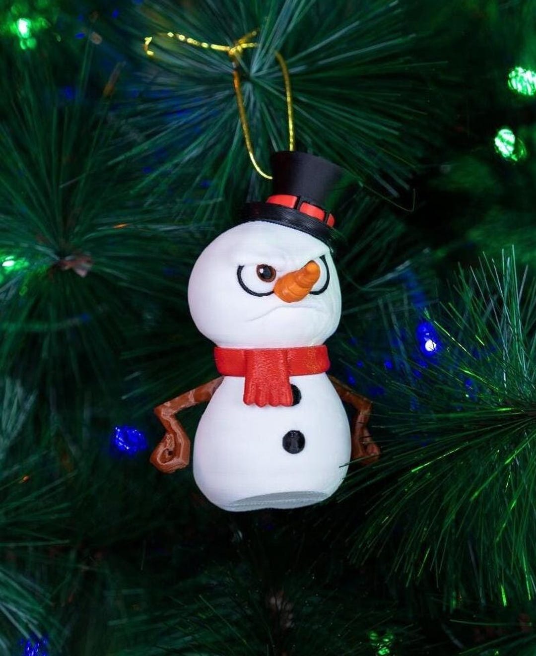 Mr. Frosty (or Maybe Mr. Grumpy) - Christmas Ornament - Snowman - Etsy