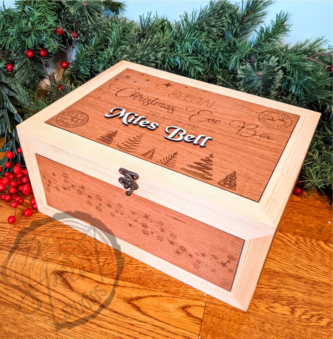 Christmas Eve Box, Custom Christmas Box, Wooden Christmas Box - Etsy