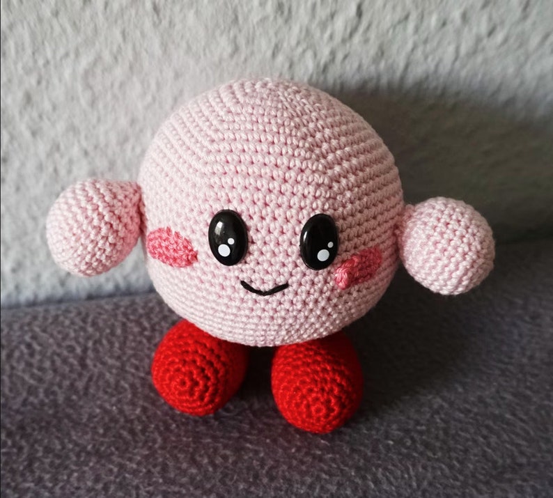 Kirby Crochet Mini, Crochet Pattern for Kirbi, Kirby Amigurumi Crochet ...