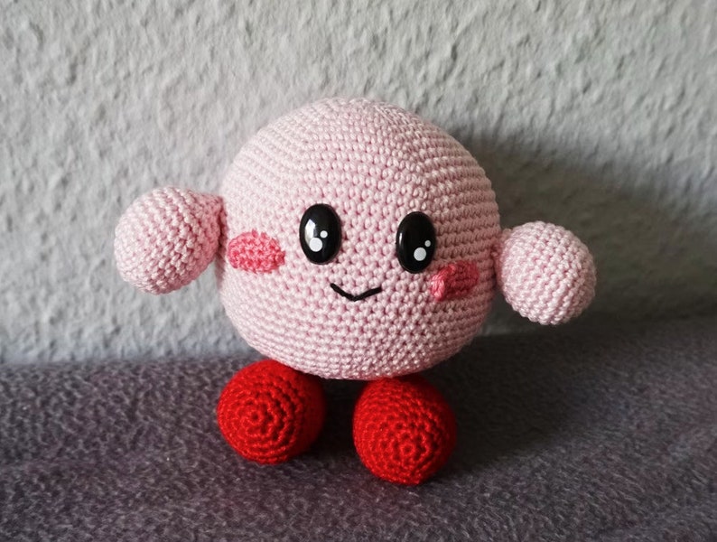 Kirby Crochet Mini, Crochet Pattern for Kirbi, Kirby Amigurumi Crochet ...