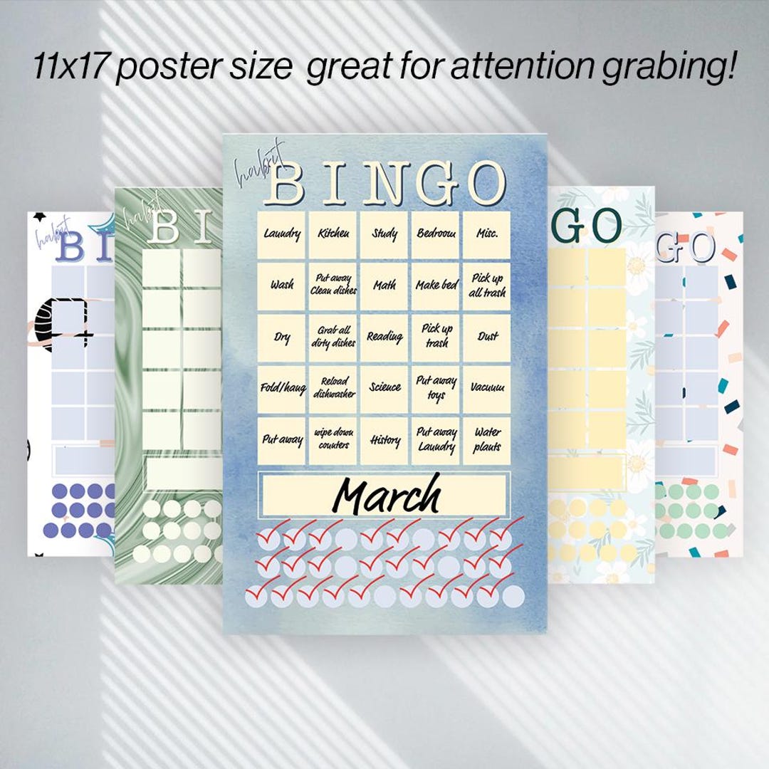 ADHD Kids Habit Bingo: Printable Organizational Tool for Parents ...