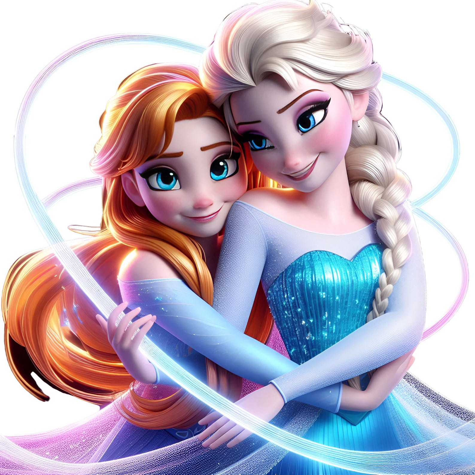 Elsa & Anna Watercolor Splash Pngs – 2 High-res 300 DPI Digital Clipart ...