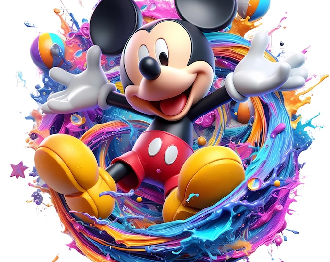 10 PNG Mickey Mouse Splash Digital Design PNG File for Sublimation,high ...