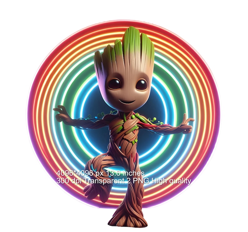 2 PNG Baby Groot Splash and Watercolor Digital Design PNG File for ...