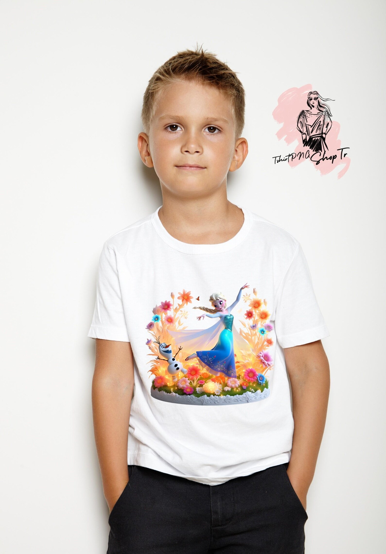 2 PNG Stitch and Elsa Splash and Watercolor Digital Design PNG File for ...