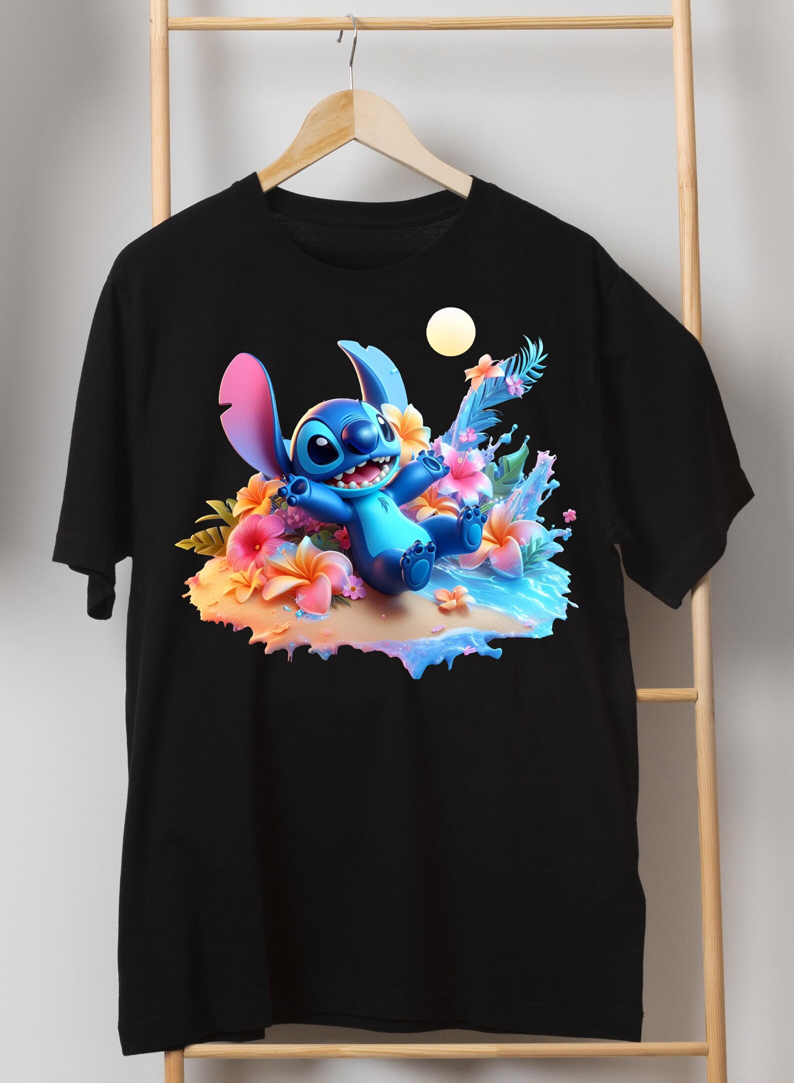 2 PNG Stitch and Elsa Splash and Watercolor Digital Design PNG File for ...