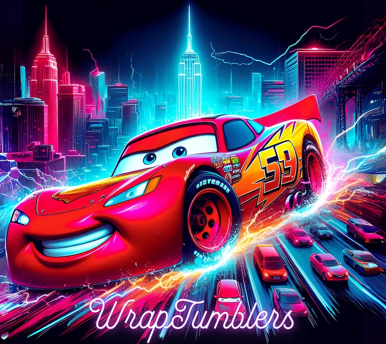Mcqueen Tumbler Wrap Bundle: Cars Movie PNG Designs (digital Download ...
