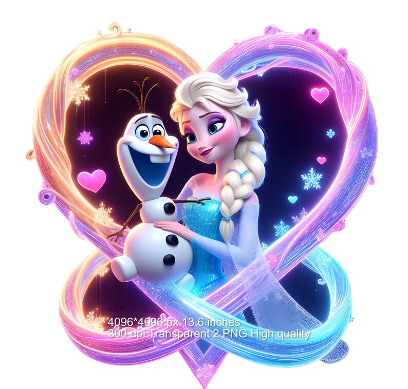 Elsa and Olaf Watercolor PNG: Splash Design (digital Download) - Etsy