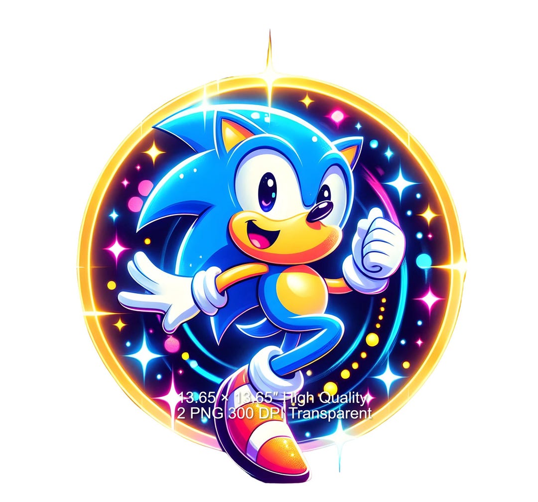 2 PNG Sonic the Hedgehog Splash and Watercolor Digital Design PNG File ...