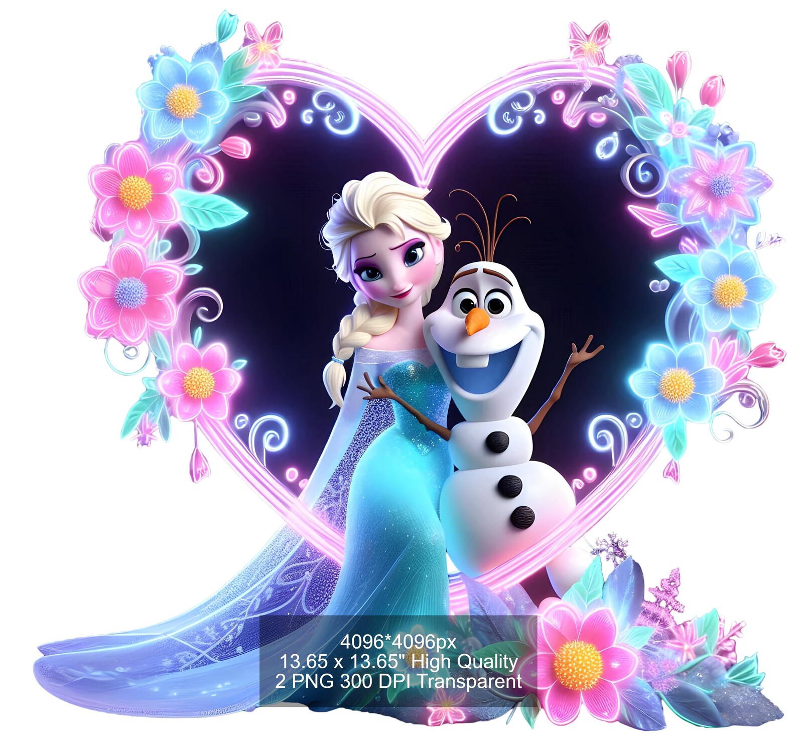 Frozen Elsa Anna Olaf Tumbler Wrap PNG – 20oz Skinny Sublimation ...
