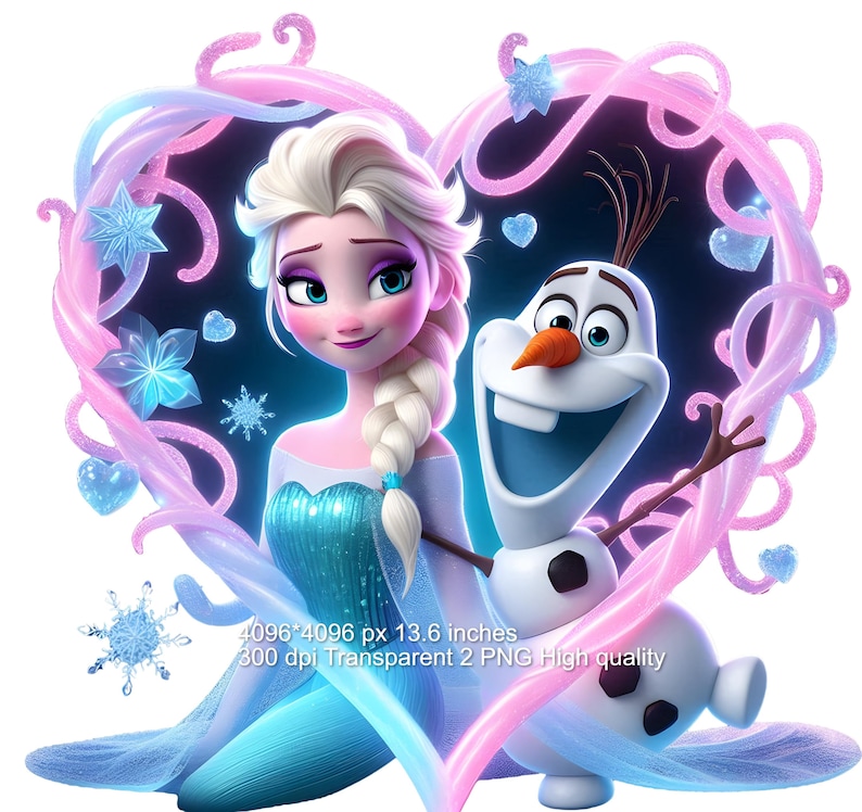 Frozen Elsa Anna Olaf Tumbler Wrap PNG – 20oz Skinny Sublimation Design ...