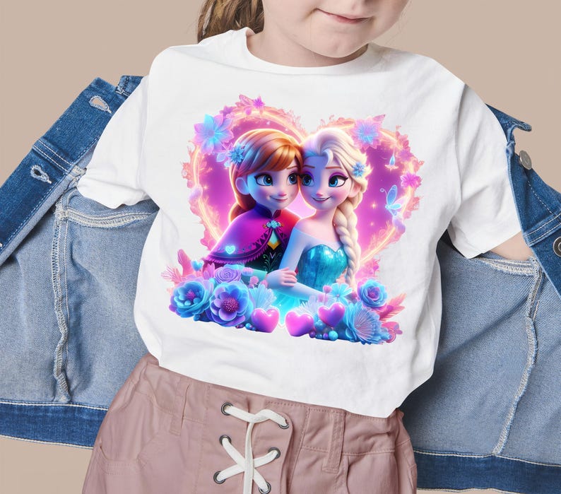 1 PNG Elsa and Anna Watercolorand Splash Digital Design PNG File for ...