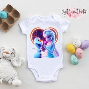 2 PNG Elsa and Olaf Splash and Watercolor Digital Design PNG File for ...