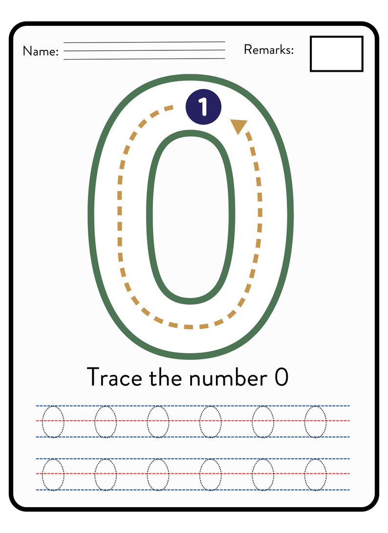 0-20 Number Tracing Worksheet, Traceable Numbers, Preschool Worksheets ...
