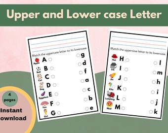 Hands Upper and Lower Case Alphabet Match | Letter Recognition Activity ...