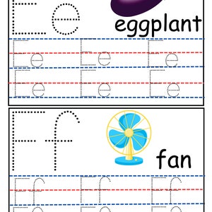 26 ABC Phonics Tracing Cards, Preschool-kindergarten Handwriting and ...