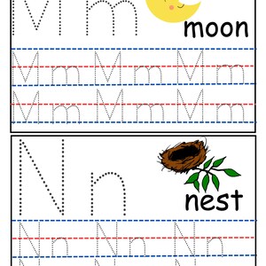 26 ABC Phonics Tracing Cards, Preschool-kindergarten Handwriting and ...