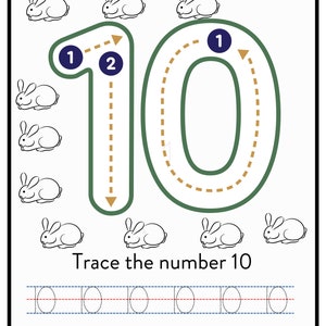 0-20 Number Tracing Worksheet, Traceable Numbers, Preschool Worksheets ...