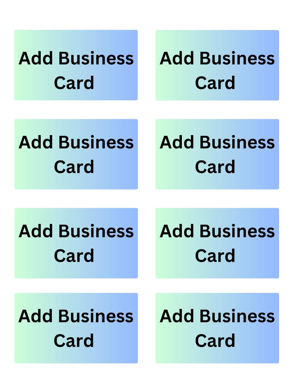 Business Card Template, Blank Business Card Template, DIY Business Card ...