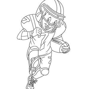 Printable Football Coloring Pages- Digital File- Instant Download Kids ...