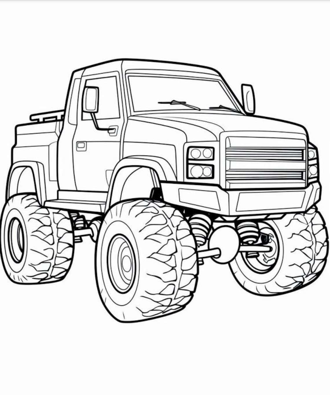 Printable TRUCKS Coloring Pages- Digital File- Instant Download Trucks ...