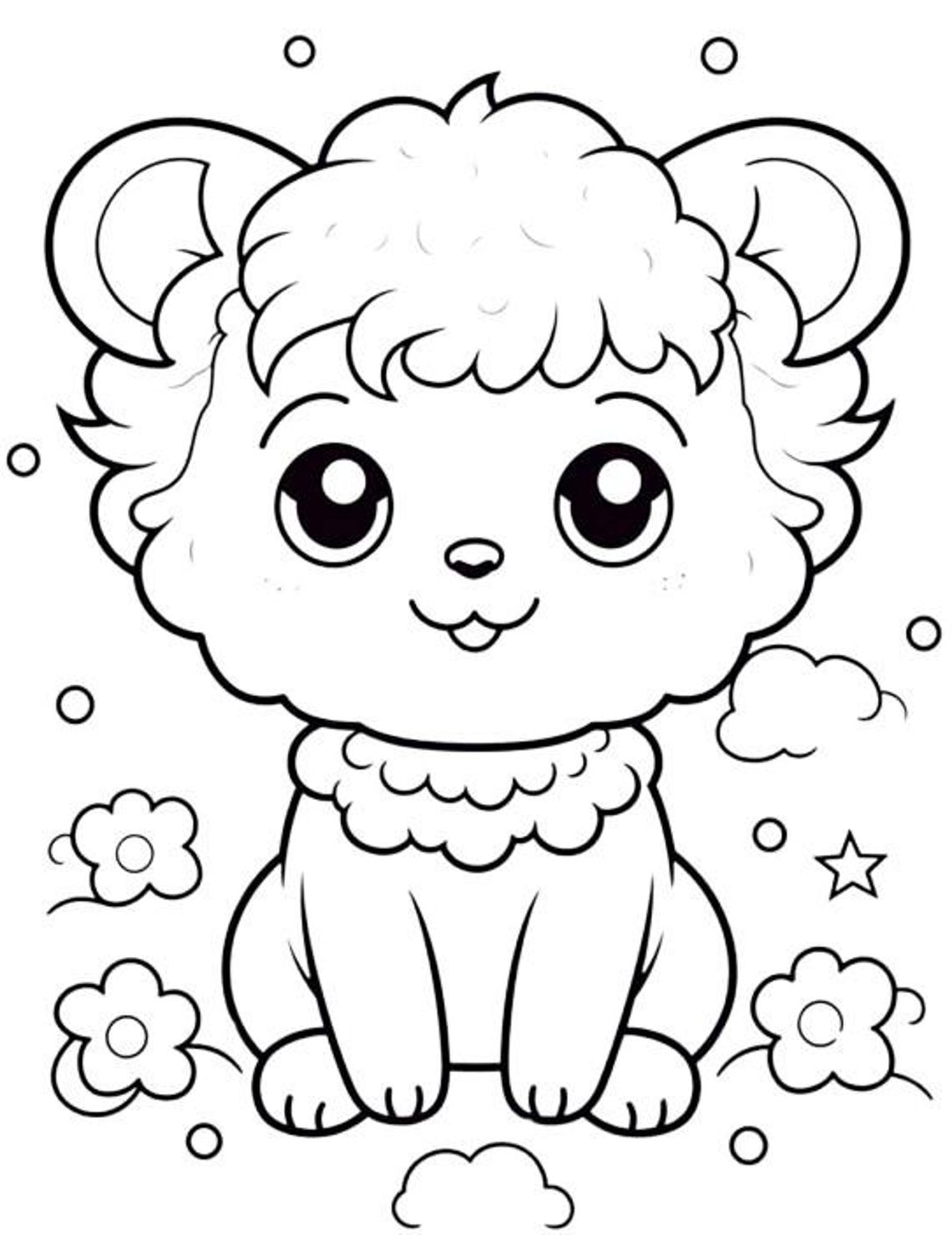 Printable BABY ANIMALS Coloring Pages Digital File Instant Download ...