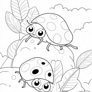 Printable CUTE BUGS Coloring Pages- Digital File- Instant Download ...