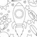 Printable SPACE-THEMED Coloring Pages- Digital File- Instant Download ...