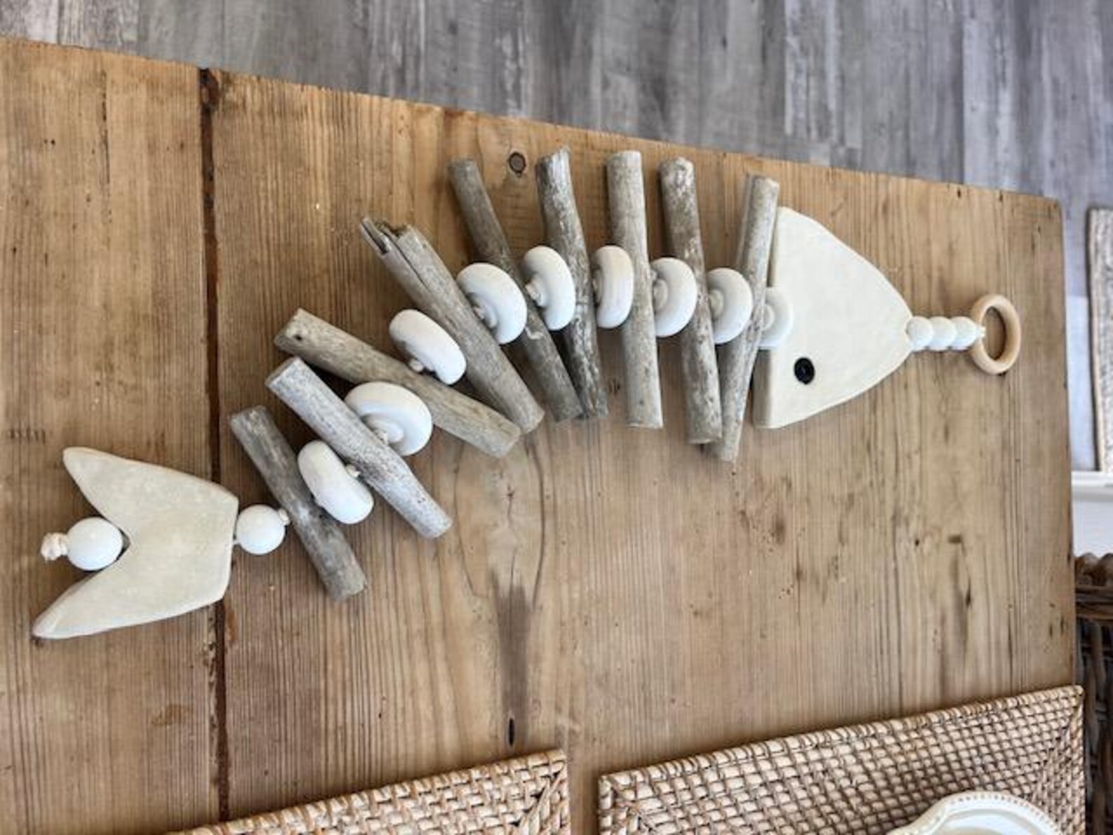 Driftwood and Clay Fish Bones Ideal for Coastal and Beach House - Etsy