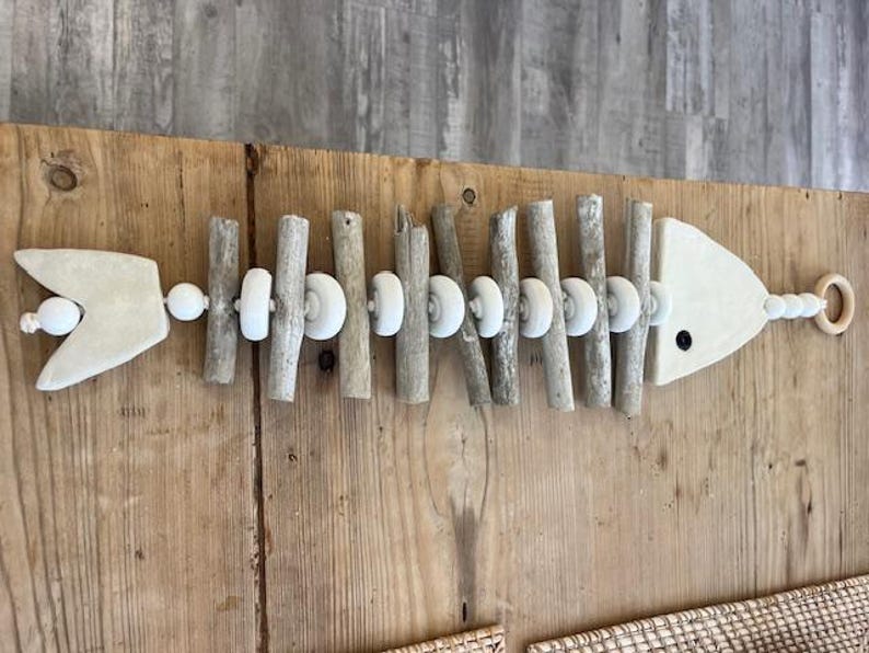 Driftwood and Clay Fish Bones Ideal for Coastal and Beach House - Etsy