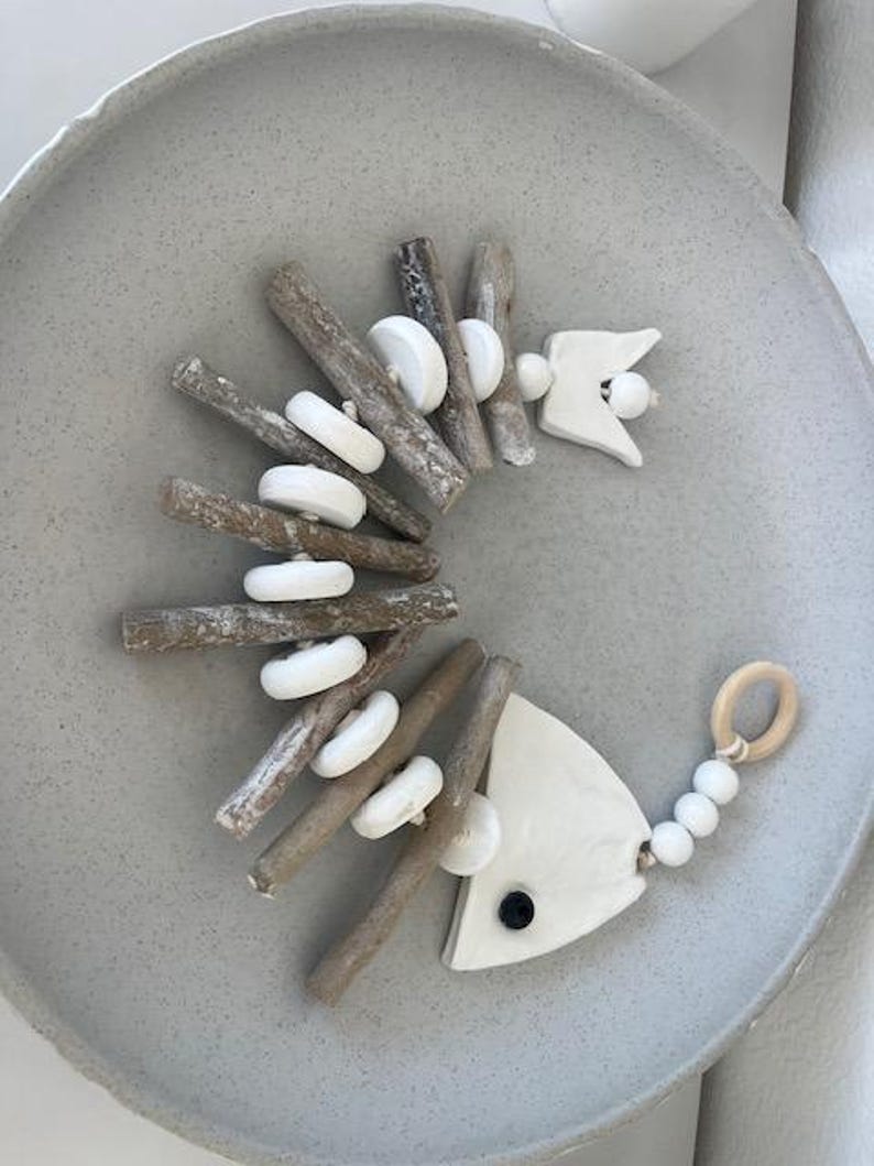 Driftwood and Clay Fish Bones Ideal for Coastal and Beach House - Etsy