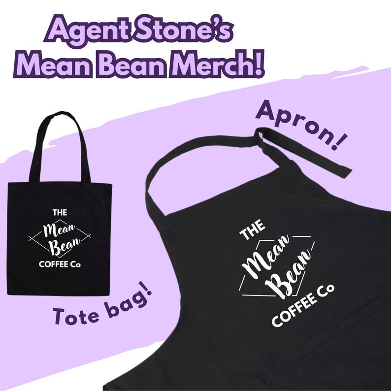 Agent Stone’s ‘mean Bean Coffee Co’ Merch - Apron and Tote Bag - Etsy ...