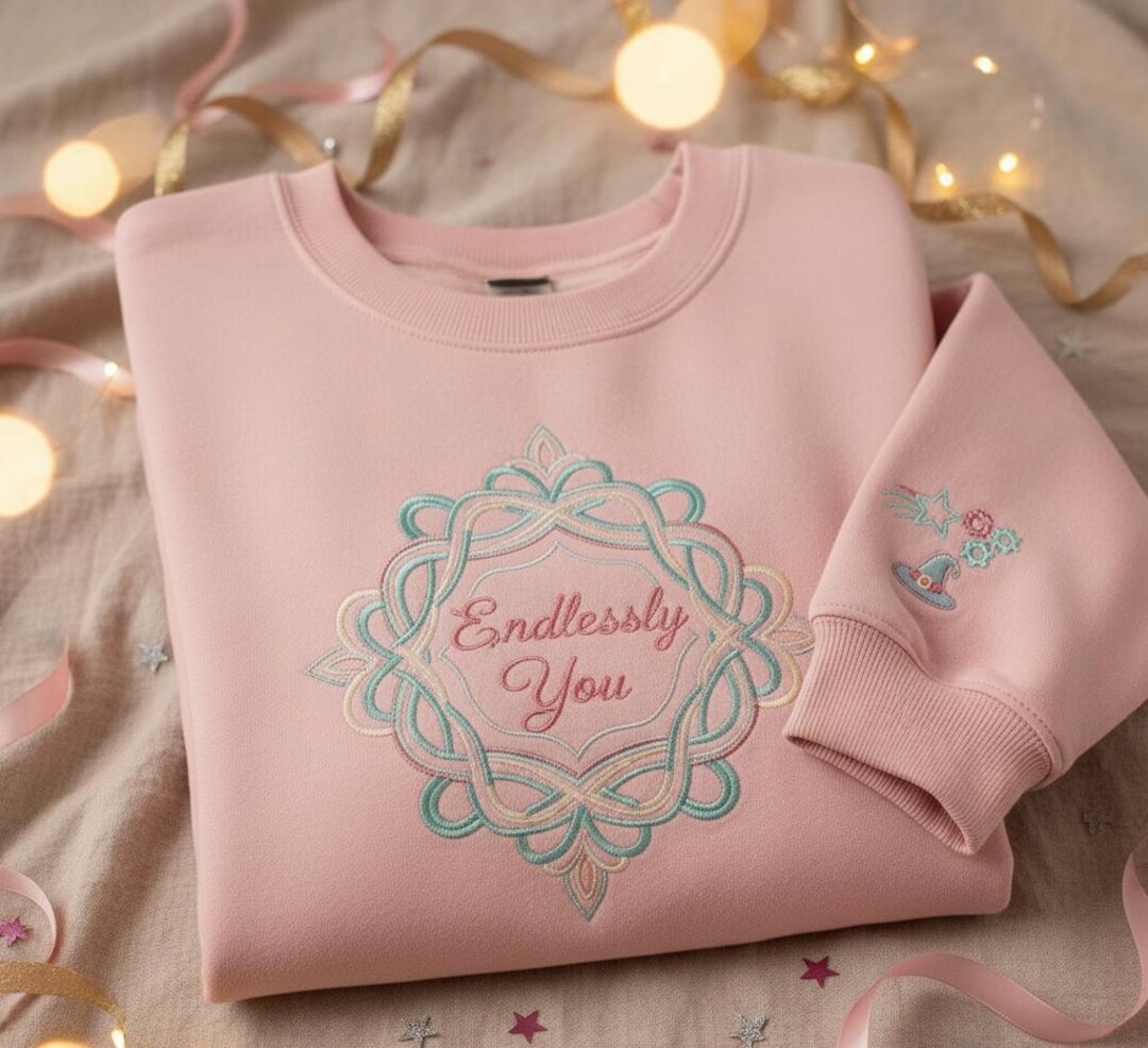 Custom Endlessly You Embroidery Sweatshirt With Decorative Frame and ...