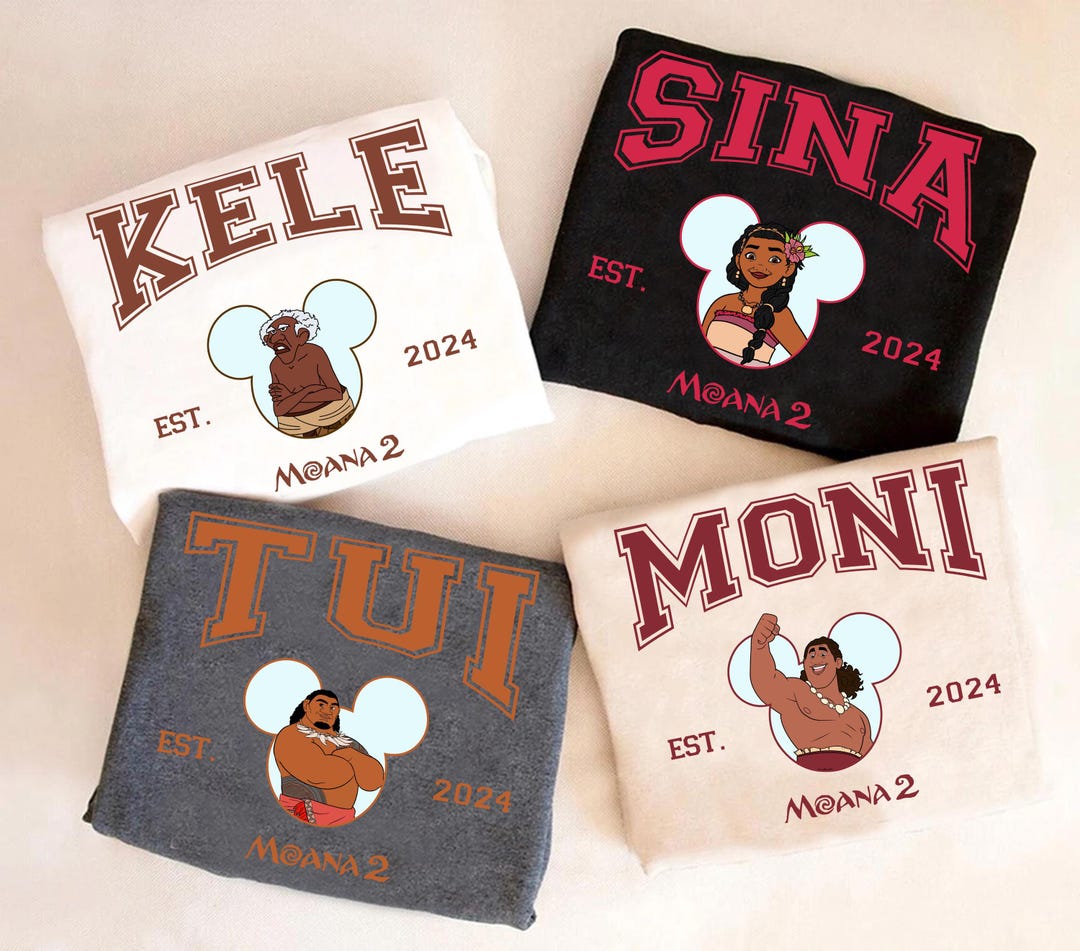 Personalized Disney Moana 2 Characters Shirt, Moana Maui Hei Hei Pua ...