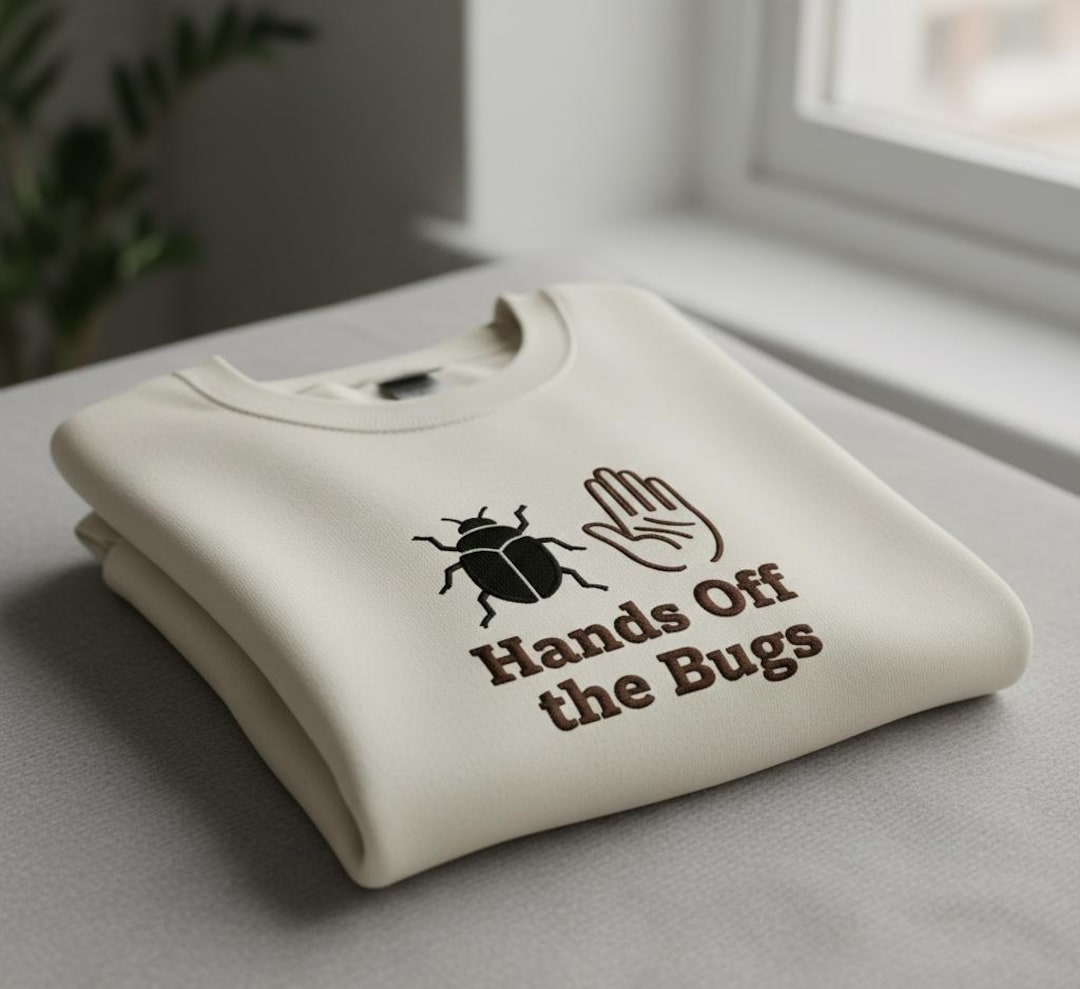 Custom Hands off the Bugs Funny Insect Design, Educational Graphic for ...