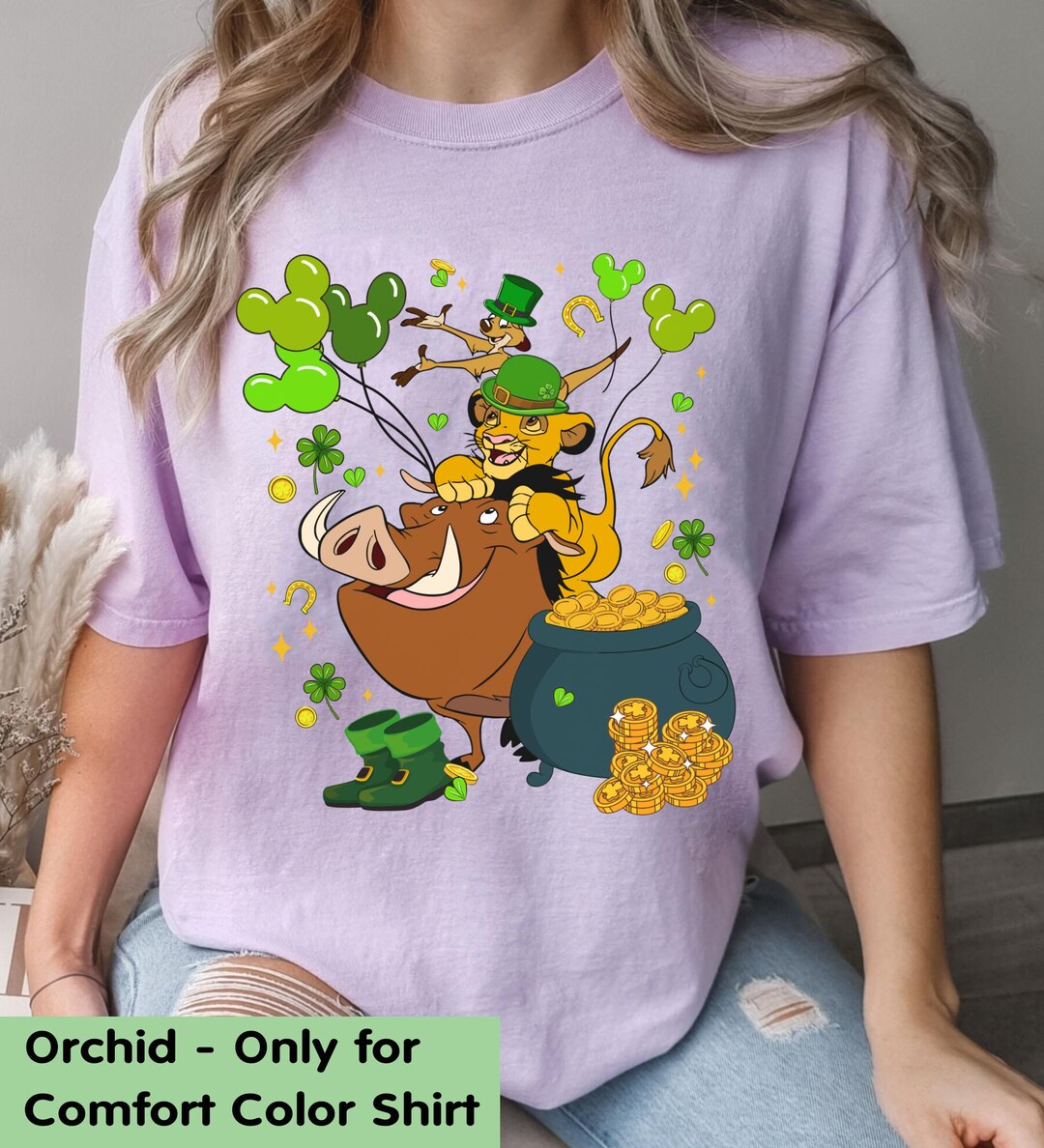 Retro Timon Simba Pumbaa St Patrick's Day Shirt, Disney the Lion King ...