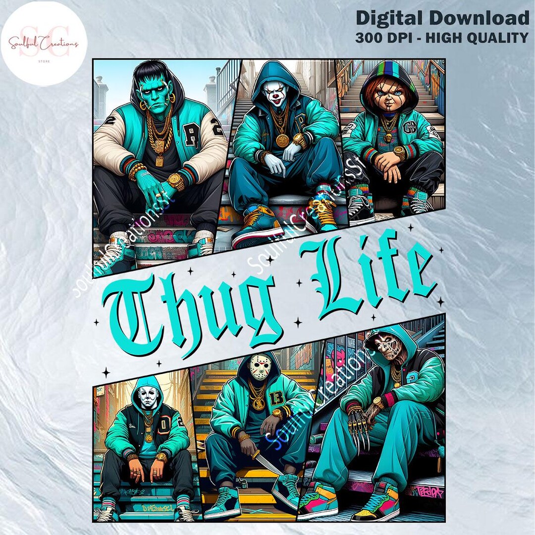 Thug Life Png, Halloween Horror Movie Png, Series Killer Halloween Png ...