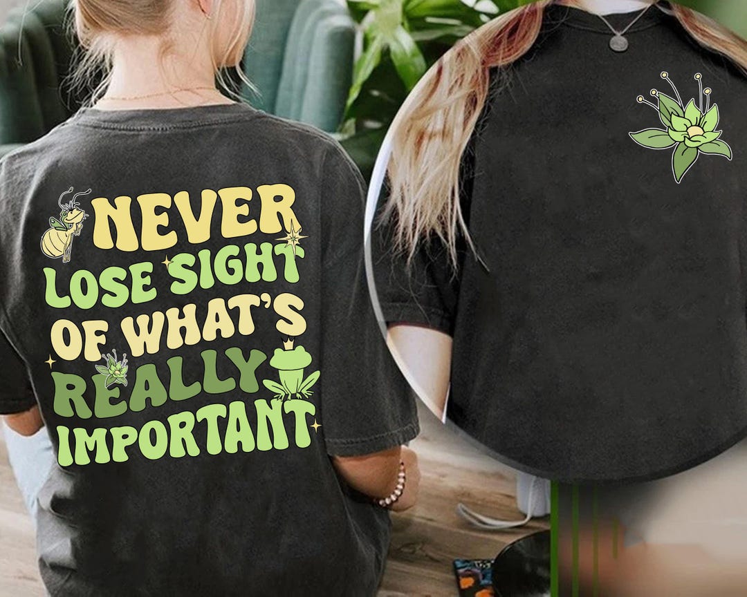 Retro Princess and the Frog Ray Never Lose Sight Two Sided Shirt ...