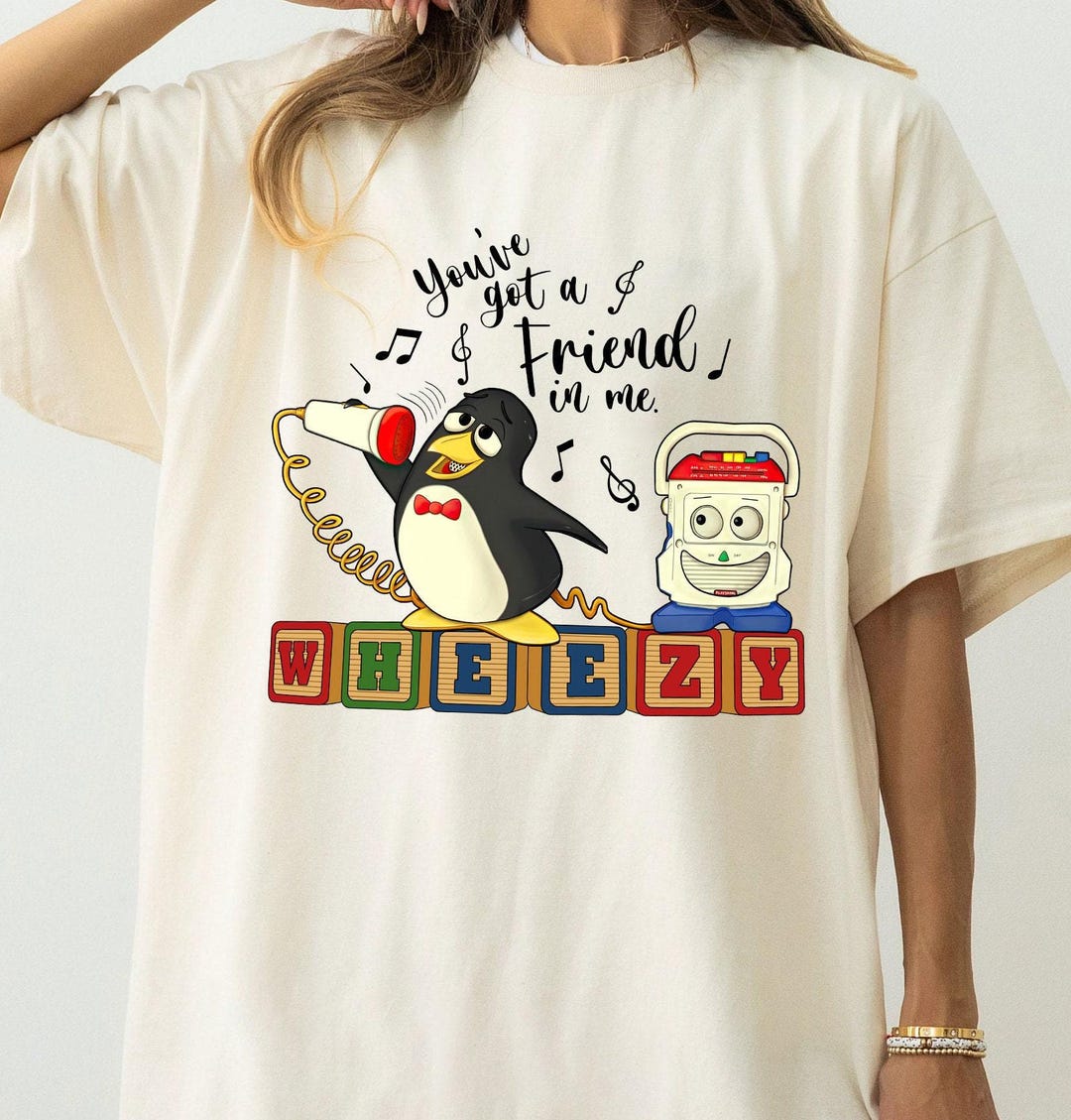 Pixar Toy Story Penguin Wheezy Sing Disney Shirt, You've Got A Friend ...
