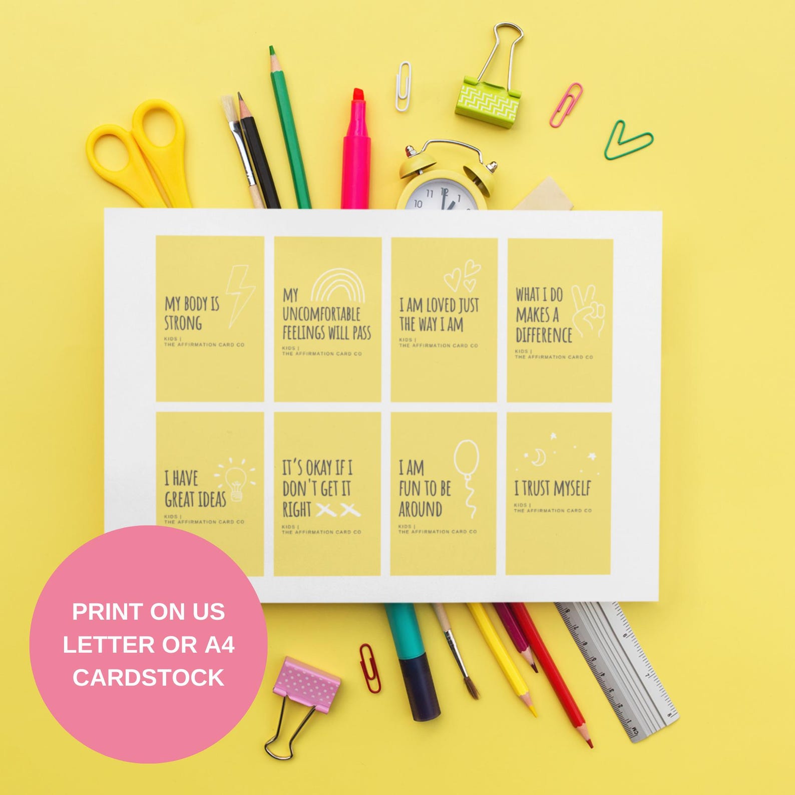 Affirmation Cards for Kids | 40 Quotes for Confidence & Resilience ...