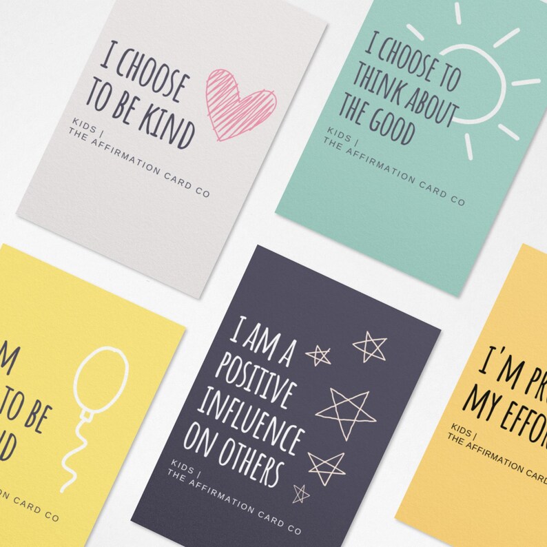 Affirmation Cards for Kids | 40 Quotes for Confidence & Resilience ...