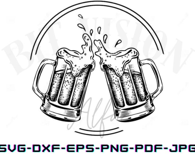 Beer Mugs SVG Beer Cheers Svg Alcohol Svg Beer Svg Beer Mug Png Beer ...